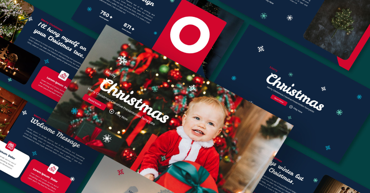 Modèle de diapositives Google Joyeux Noël - TemplateMonster