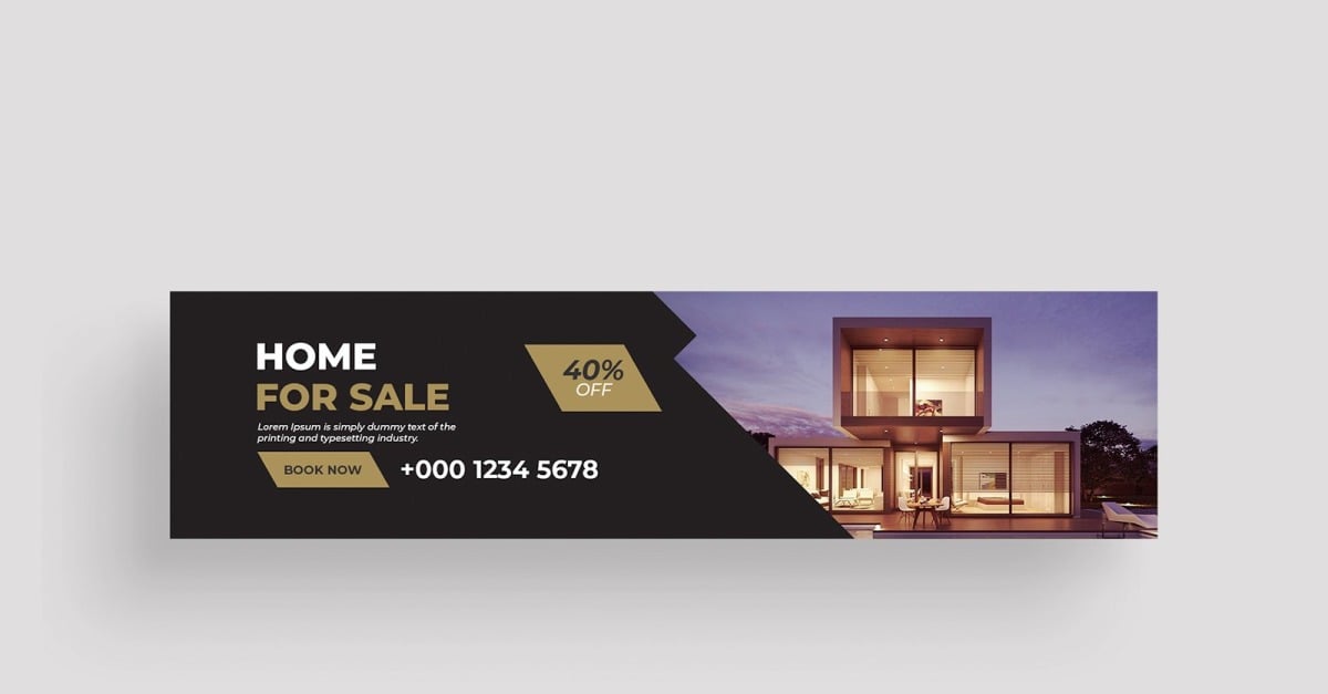 Real Estate Home LinkedIn Cover Photo Design