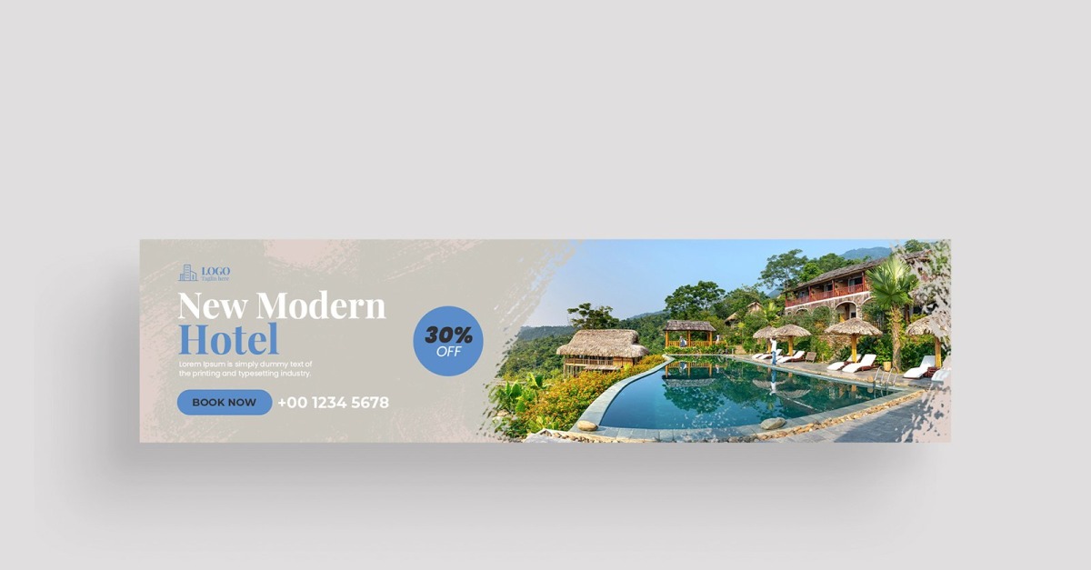 Tour Hotel LinkedIn Cover Photo Template - TemplateMonster