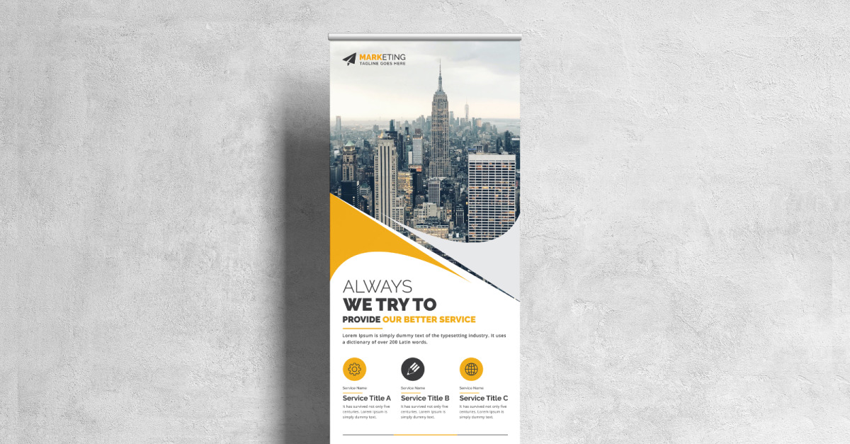 Banner enrollable de negocios corporativos, X Banner, Muestra de diseño ...