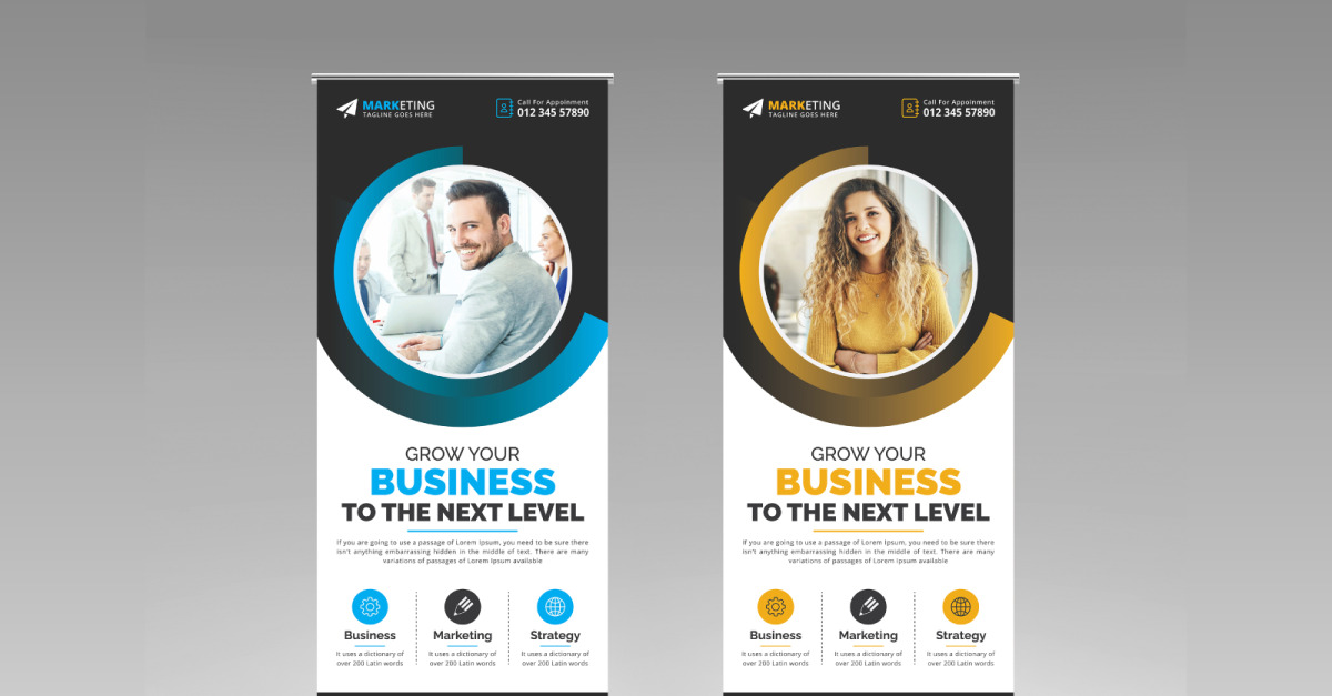 Blu Giallo Corporate Roll Up Banner, X Banner, Standee, Pull Up ...