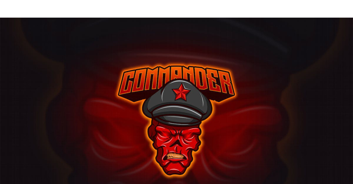 Skull Commander Maskotu ve Esport Logosu - TemplateMonster