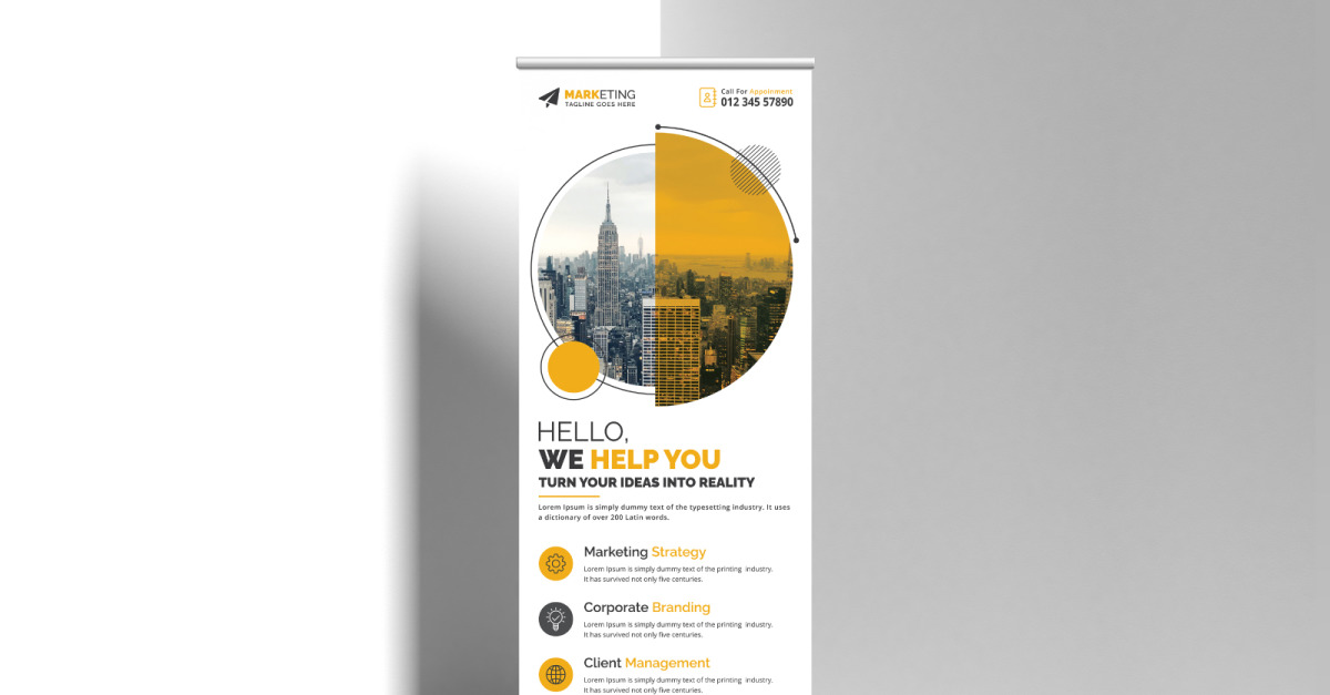 Creative Colorful Corporate Roll Up Banner, X Banner, Standee Sample ...