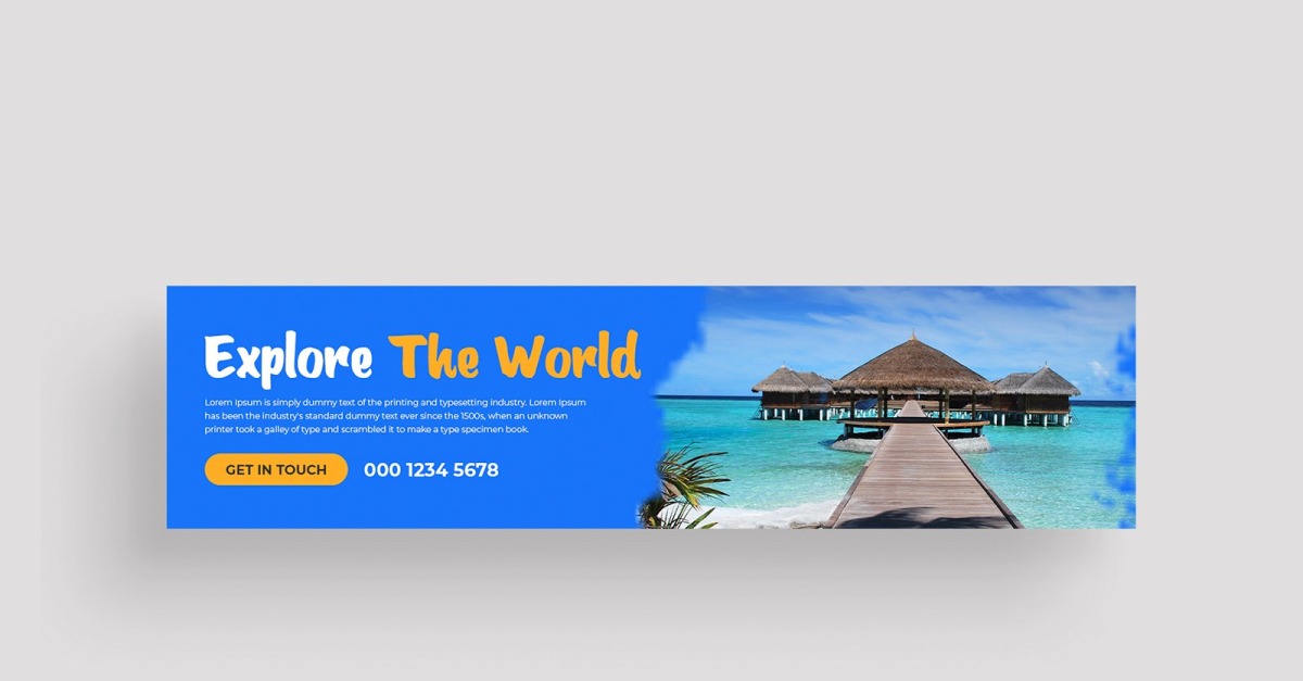 Travel LinkedIn Cover Photo Template - TemplateMonster