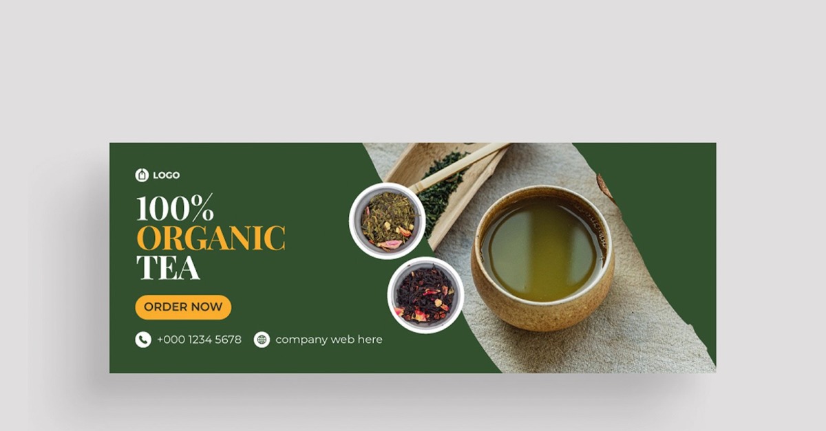 Organic Tea Facebook Cover Photo #305710 - TemplateMonster