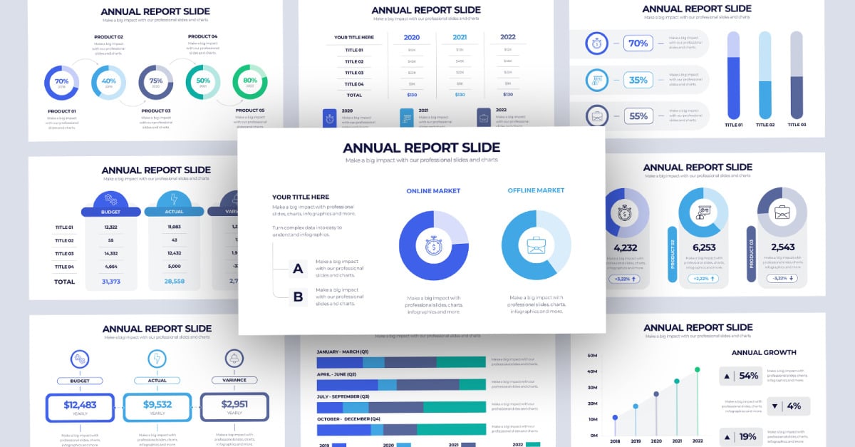 Business Annual Report Slides PowerPoint Template