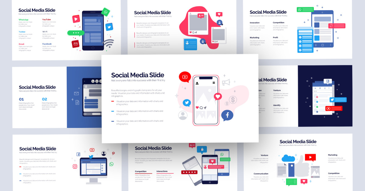 Social Media Infographic Slides Google Slides Template Social Media Infographic Slides Google Slides Template