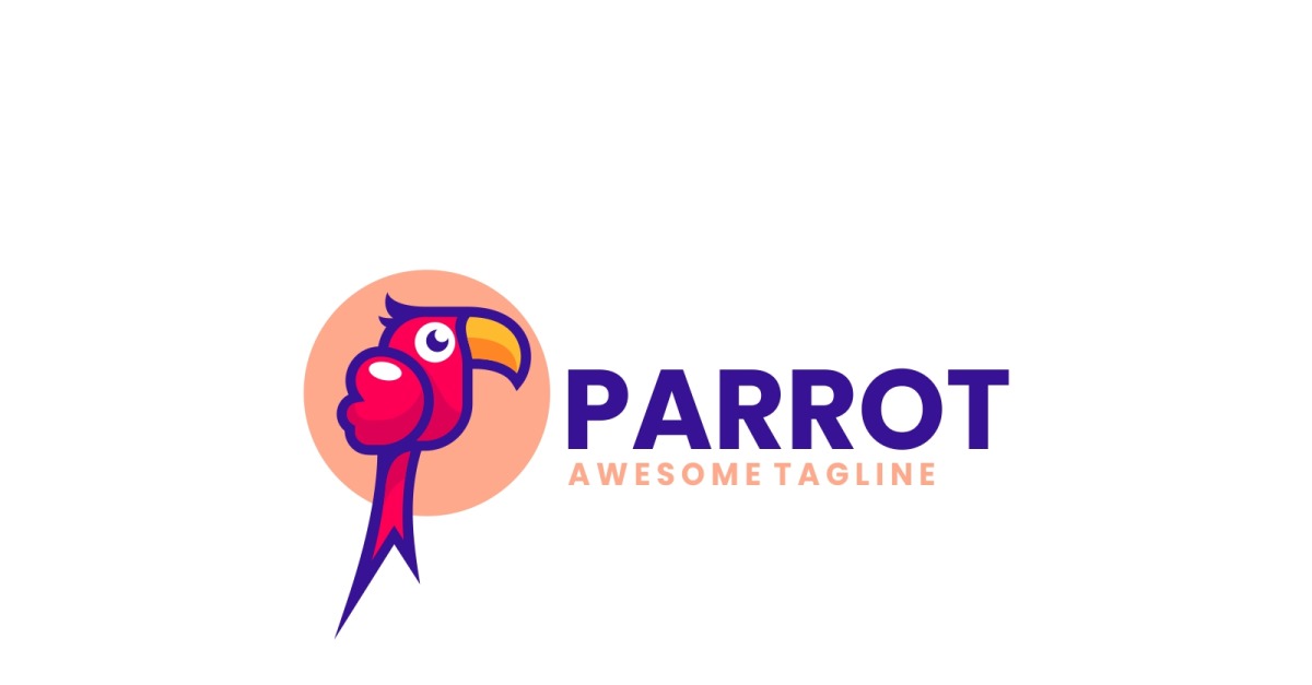 Parrot Simple Mascot Logo #306213 - TemplateMonster