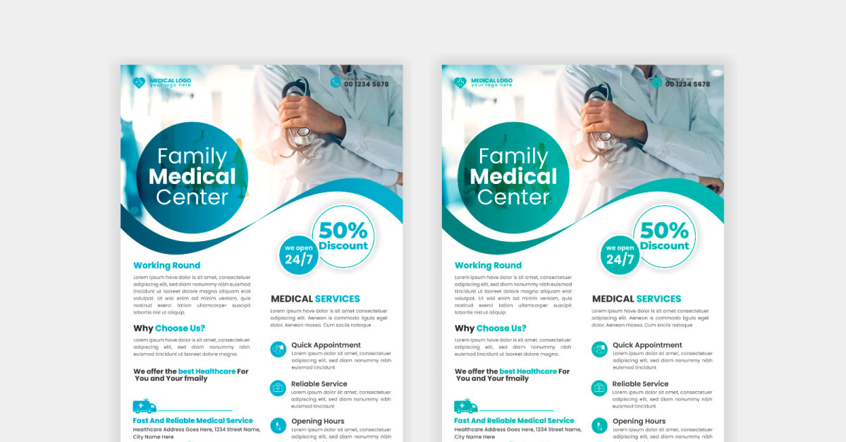 Medical flayer Design Template Healthcare and Medical flyer