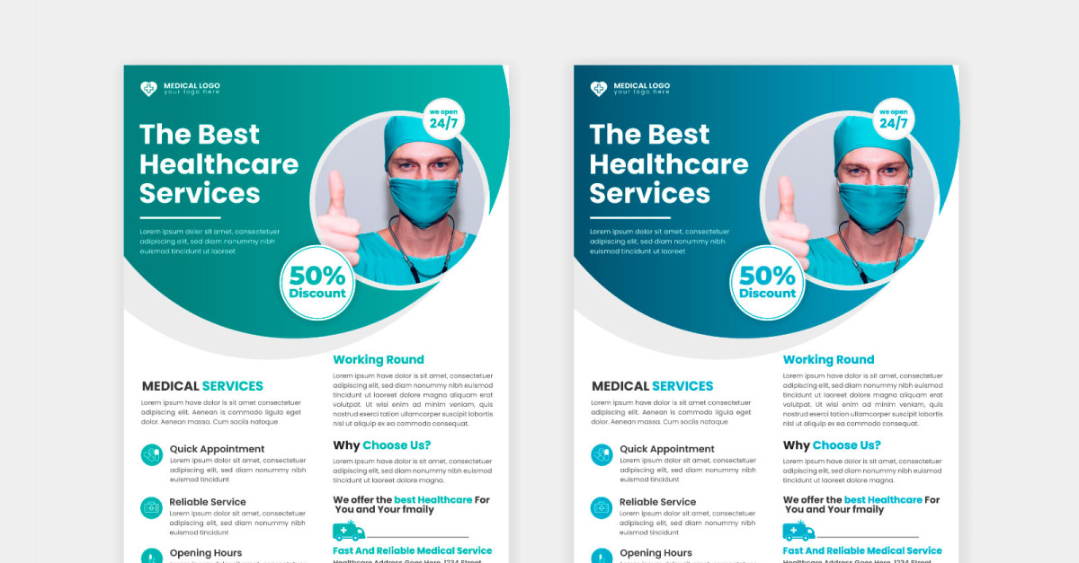 Medical flayer Design Template Healthcare and Medical pharmacy flyer ...
