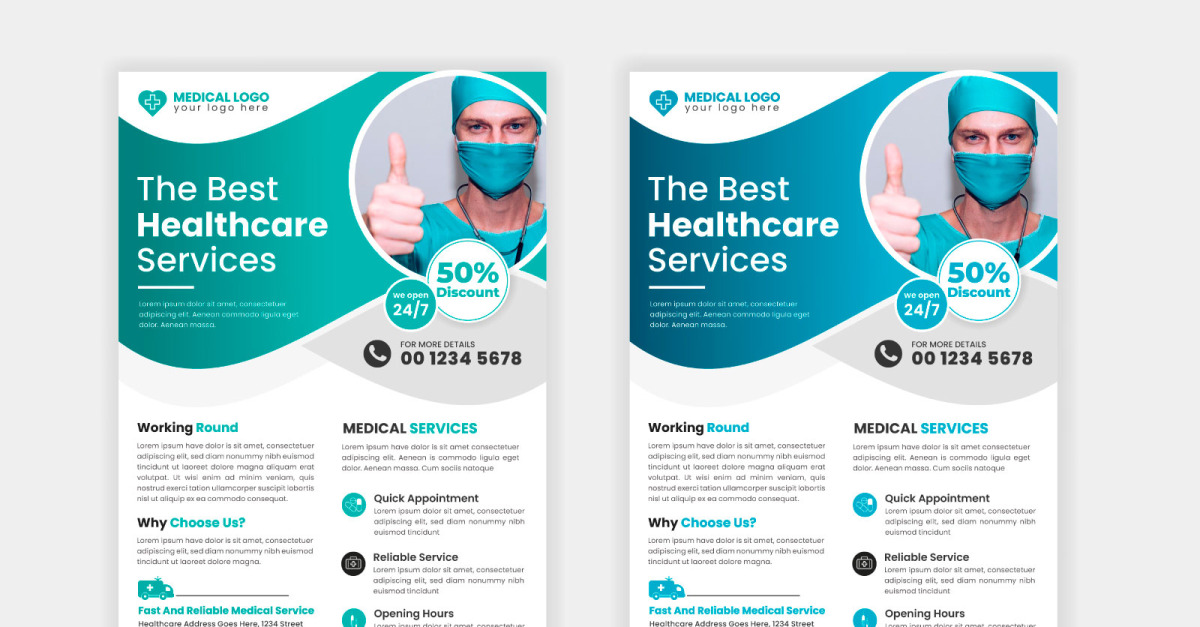 Vector Medical flayer Design Template Healthcare and Medical pharmacy ...