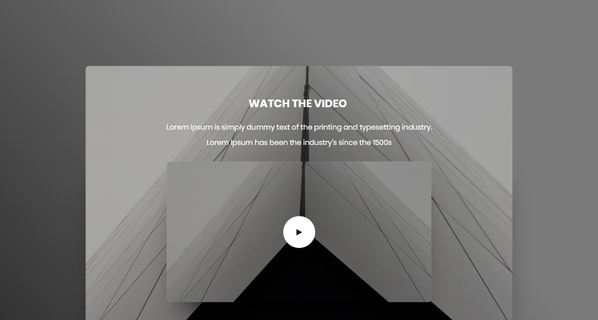 Video Section Hero Header Landing Page Adobe XD Template Vol 062