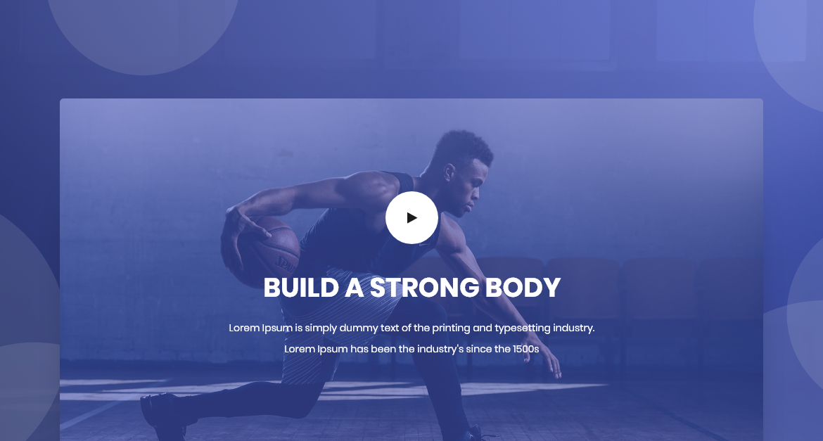 Video Section Hero Header Landing Page Adobe XD Template Vol 063