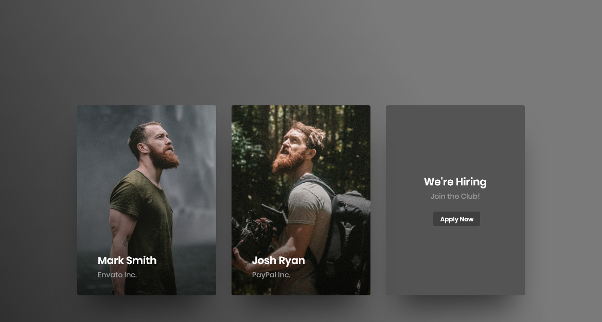 Team Section Hero Header Landing Page Adobe XD Template Vol 083
