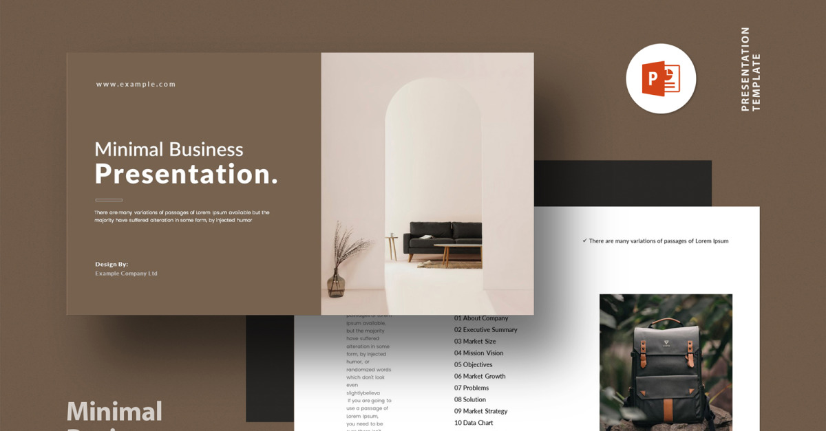 Minimal Business Presentation Powerpoint - TemplateMonster Minimal Business Presentation Powerpoint - TemplateMonster