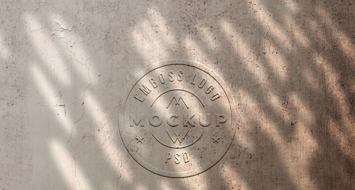 Embossed Logo Mockup PSD Template Vol 07 - TemplateMonster