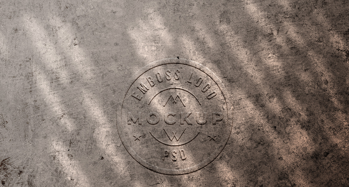 Embossed Logo Mockup PSD Template Vol 08 - TemplateMonster