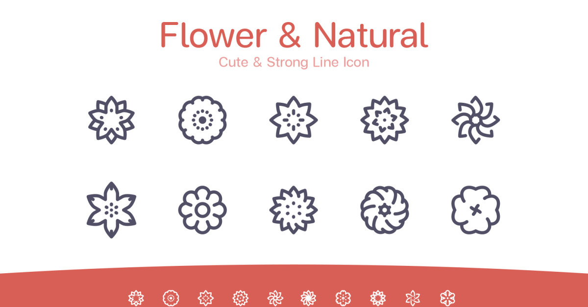 Flower & Natural Cute Line icon #306877 - TemplateMonster