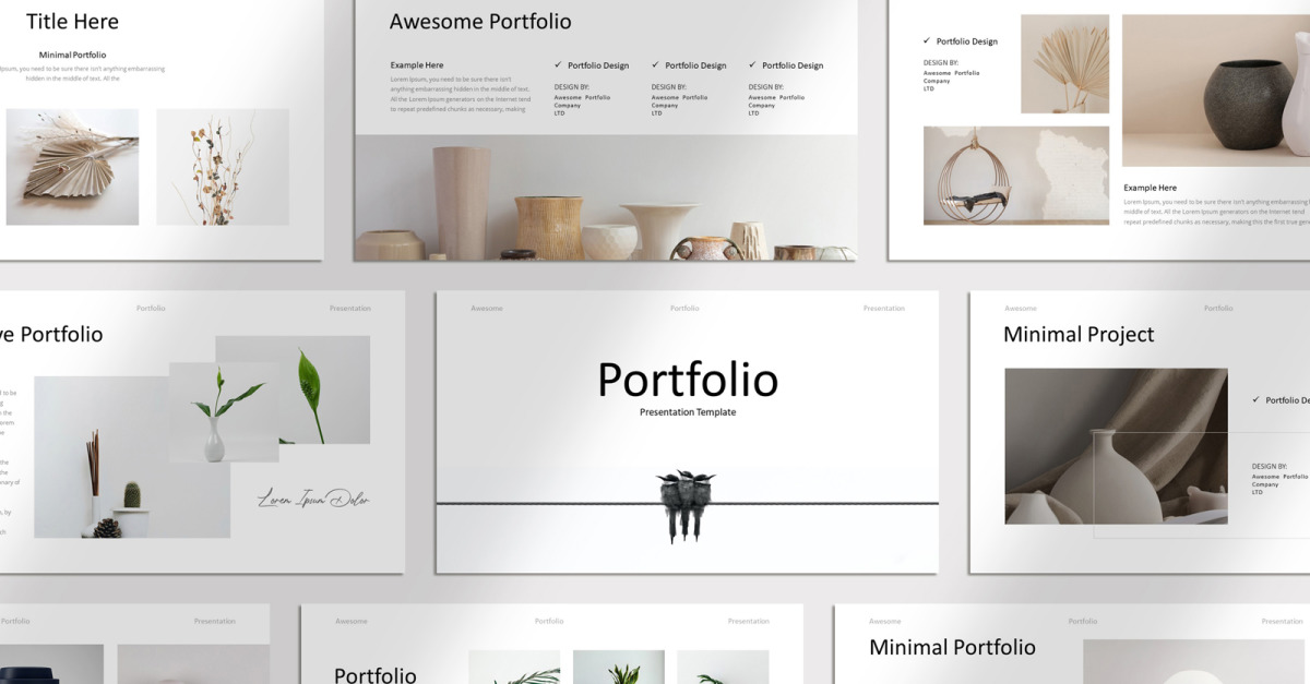 Minimal Portfolio Presentation Template Layout
