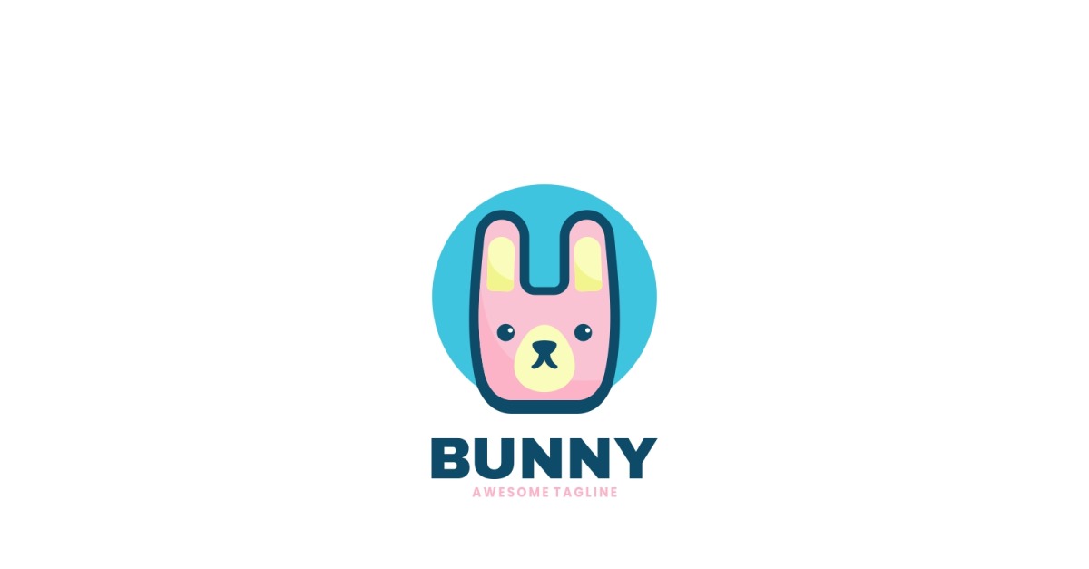 Bunny Simple Mascot Logo Style #306994 - TemplateMonster