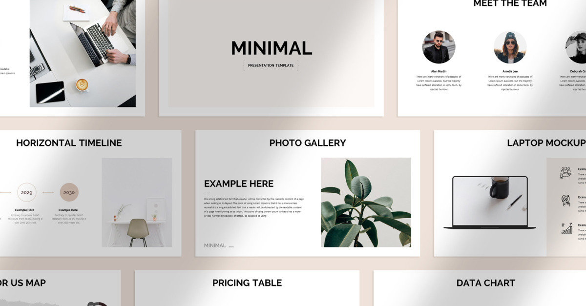 Clean Minimal Presentation Template #307044 - TemplateMonster