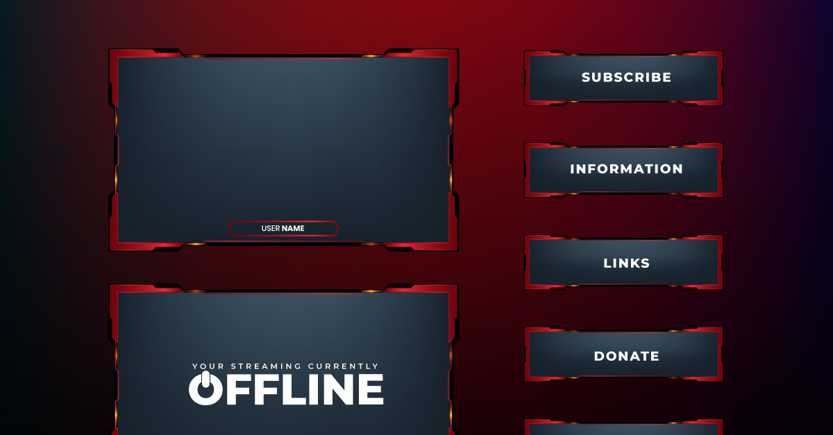 Gaming overlay vector element design - TemplateMonster
