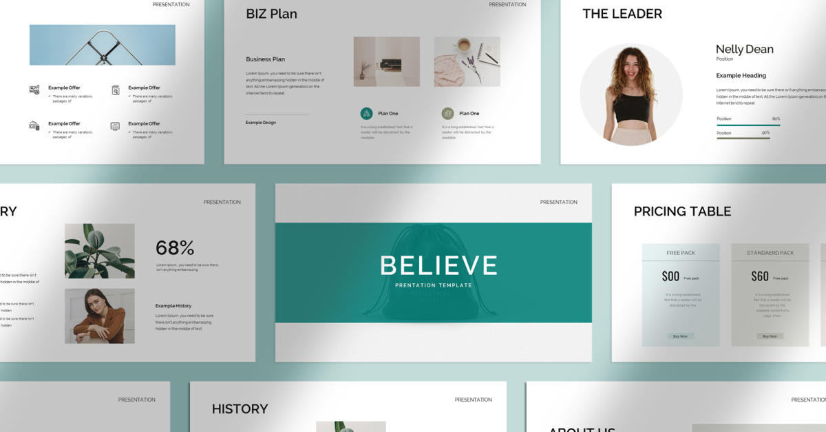 Minimalna kreatywna prezentacja biznesowa - TemplateMonster