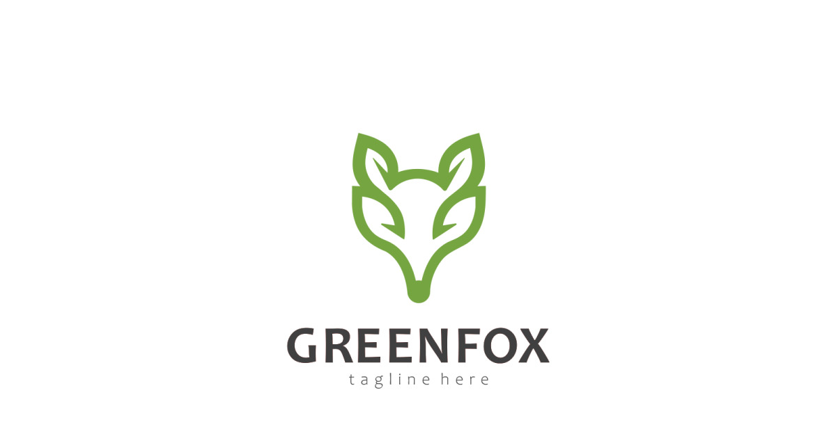 Green Fox Logo Template-Logo For Nature - TemplateMonster