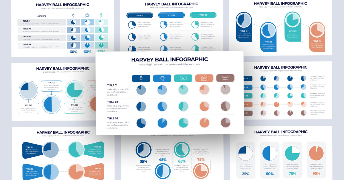 Harvey Ball Infographic PowerPoint Template - TemplateMonster
