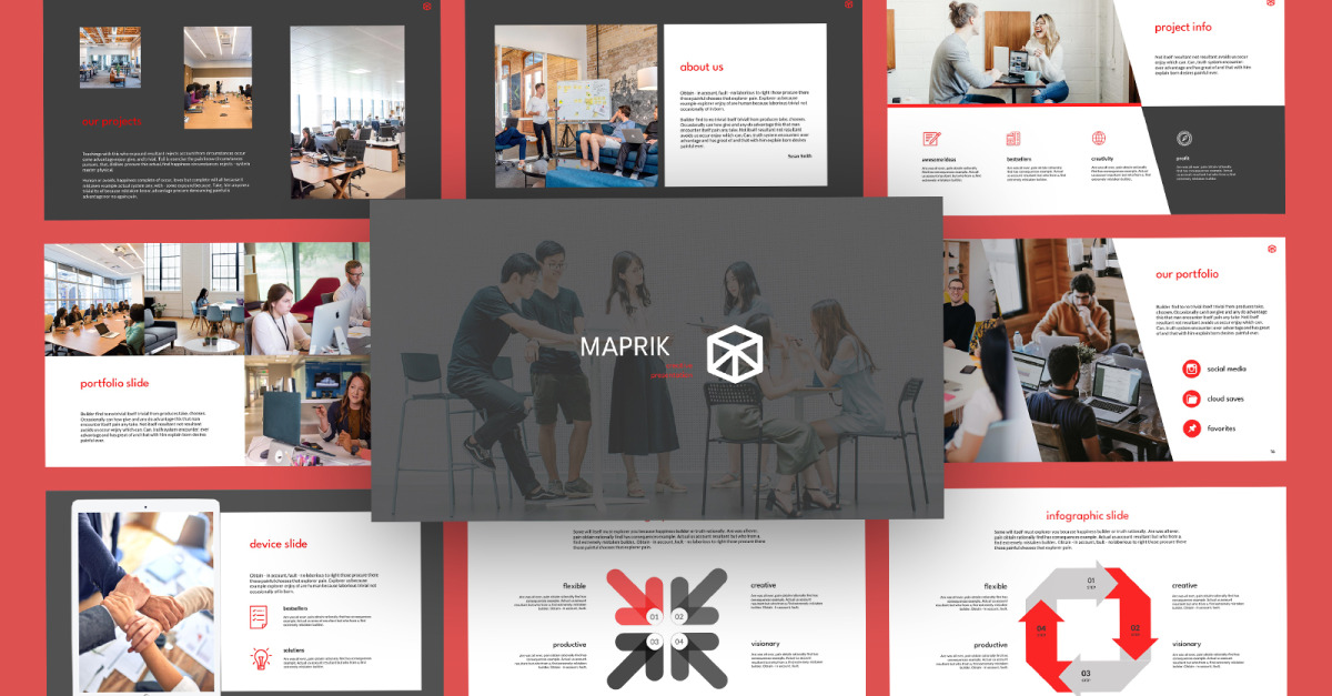 Maprik Business PowerPoint Template #307281 - TemplateMonster