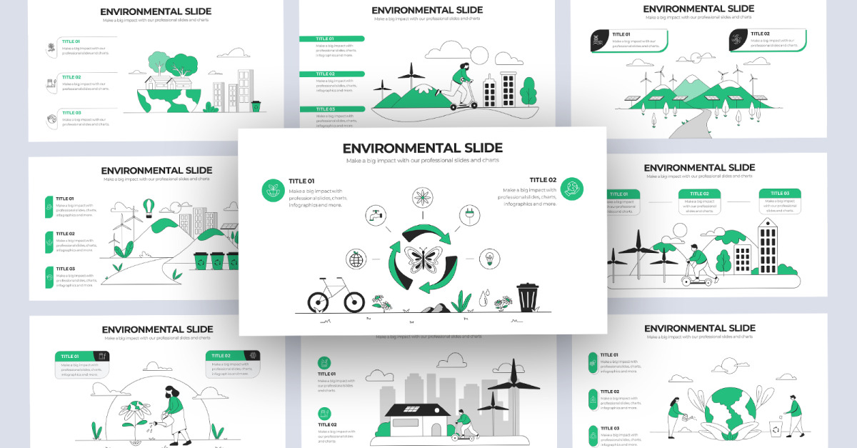 Umwelt-Vektor-Infografik-PowerPoint-Vorlage - TemplateMonster