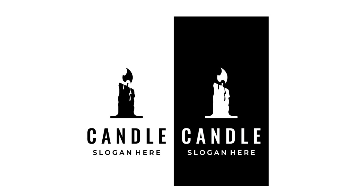 Candle fire logo vector version 6 #307373 - TemplateMonster