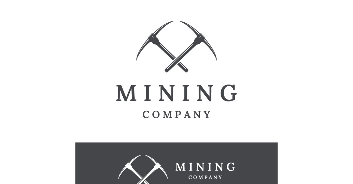 Mining tool logo vector element business 6 - TemplateMonster