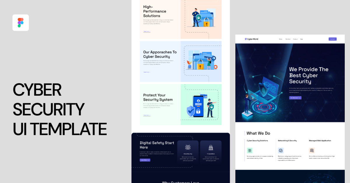 Cyber Security UI Template #307475 - TemplateMonster