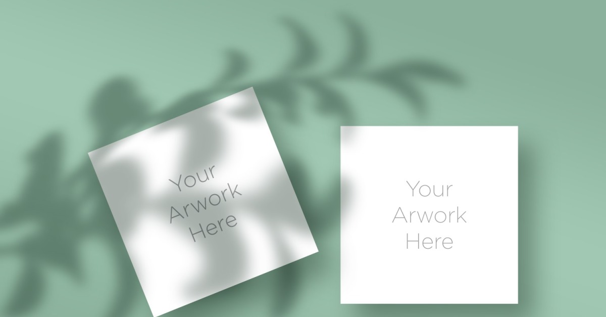 Leaf Shadow 2 Square Paper's Mockup #307568 - TemplateMonster