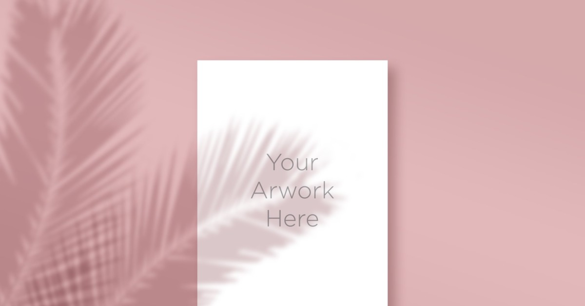 Letterhead Paper Mockup With Leaf Shadow - TemplateMonster