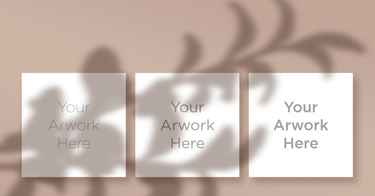 叶影方形纸样机 #307556 - TemplateMonster