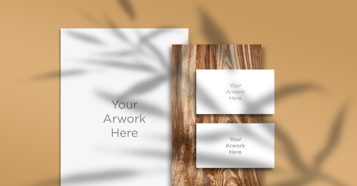 Letterhead And Two Postcard Paper's Mockup - TemplateMonster