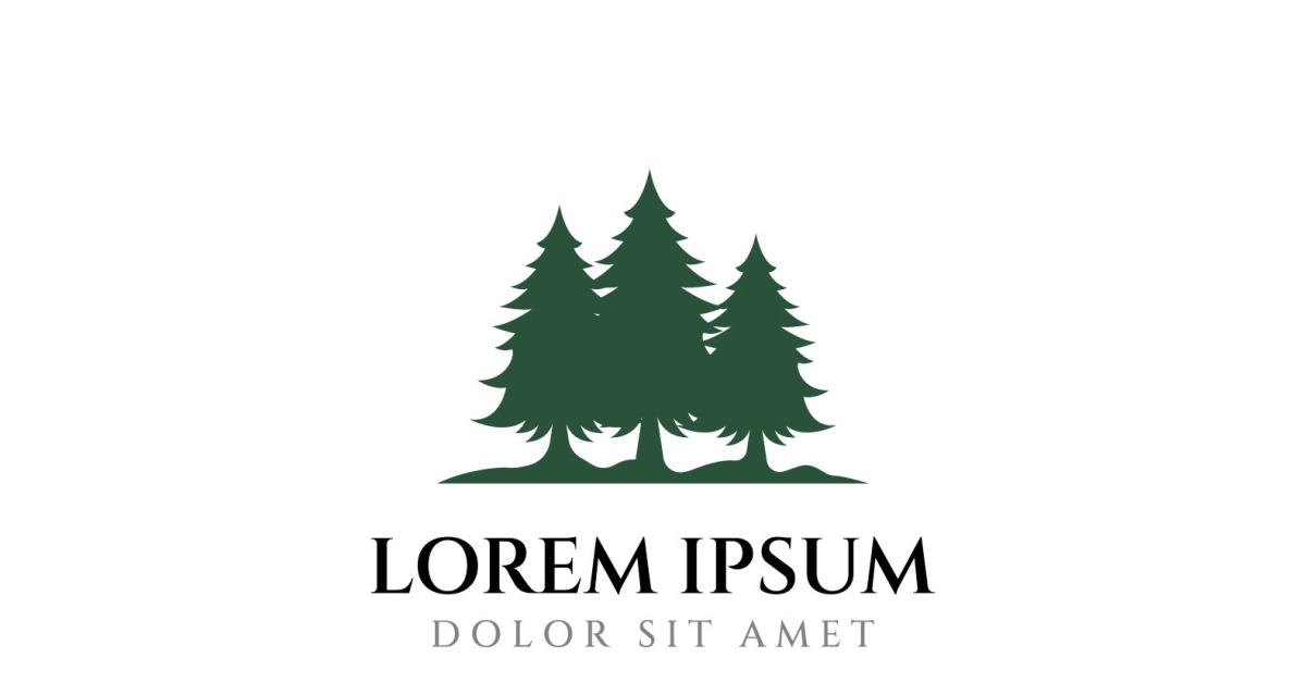 Pine forrest tree logo vector 10 #307694 - TemplateMonster