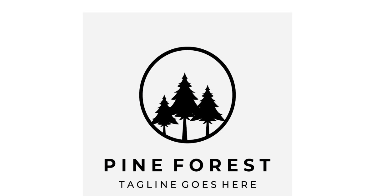Pine forrest tree logo vector 7 #307692 - TemplateMonster