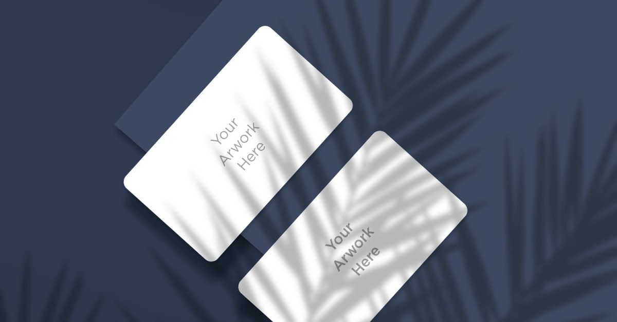 2 Rounded Corner Postcard Paper's Mockup - TemplateMonster