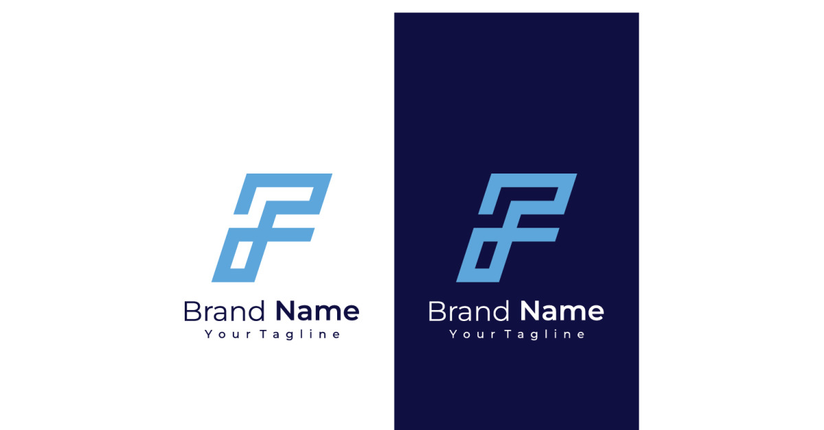 F letter initial company name business slogan 4