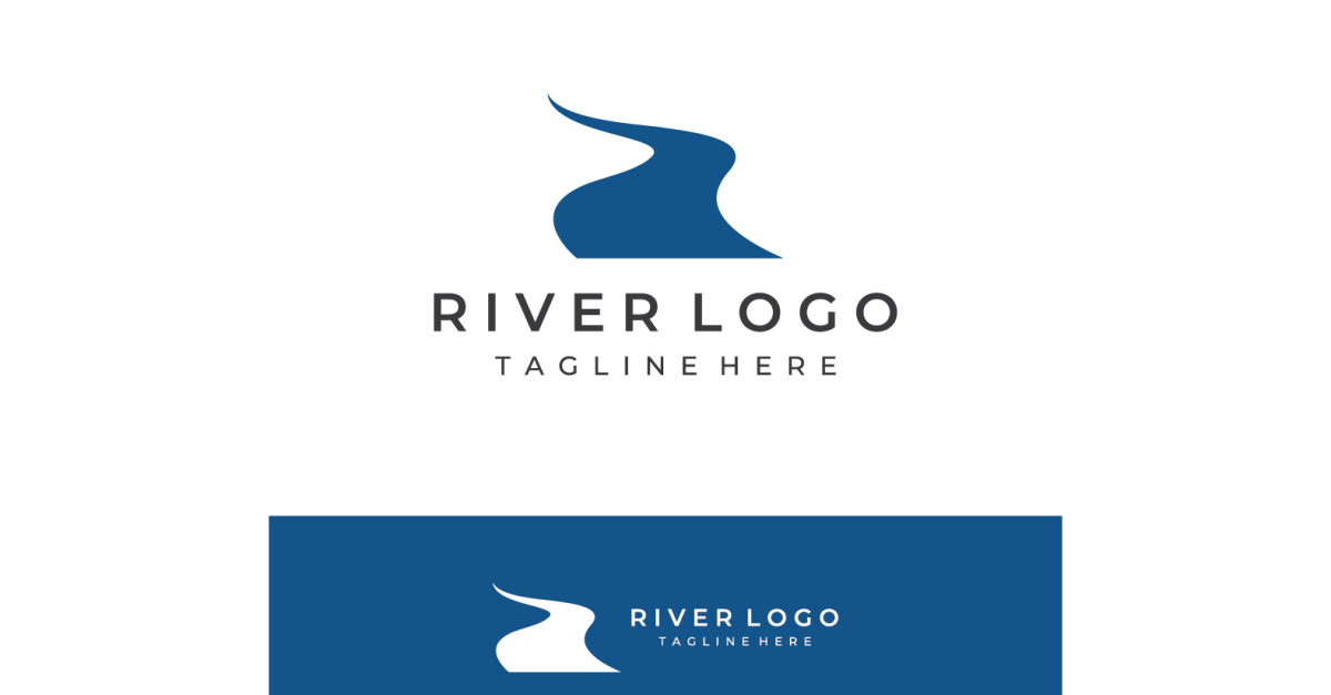Logo et symbole de la nature de la rivière vcetor 10