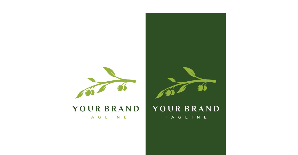 Olive oil tree logo vector 11 #307963 - TemplateMonster