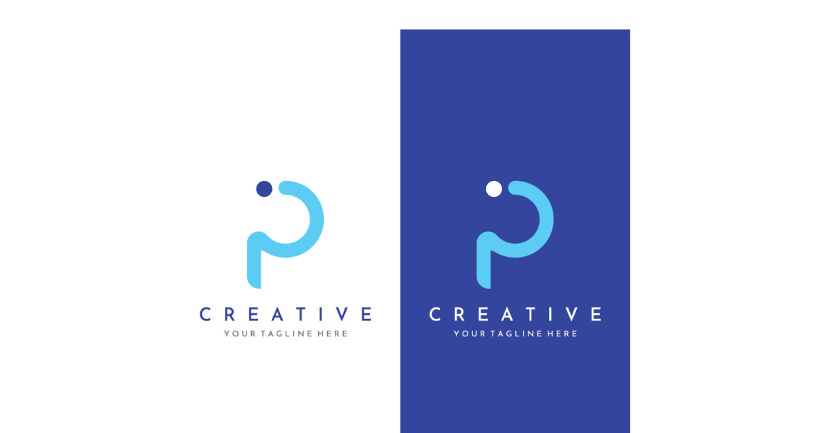 P initial letter logo and symbol vector 2 - TemplateMonster