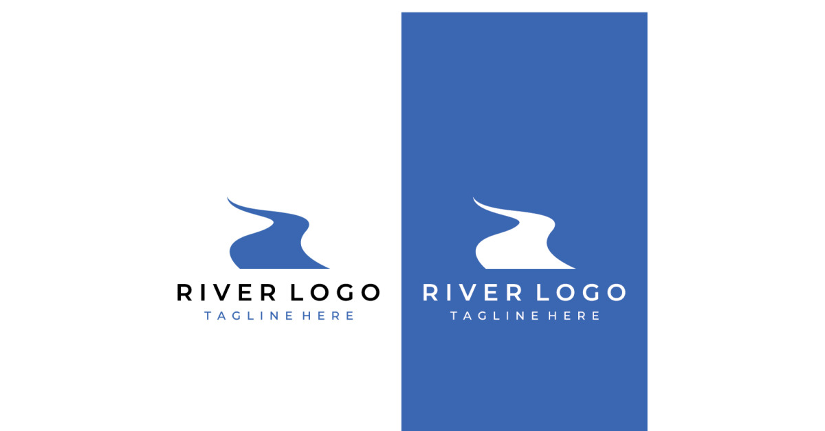 River nature logo and symbol vcetor 9 - TemplateMonster