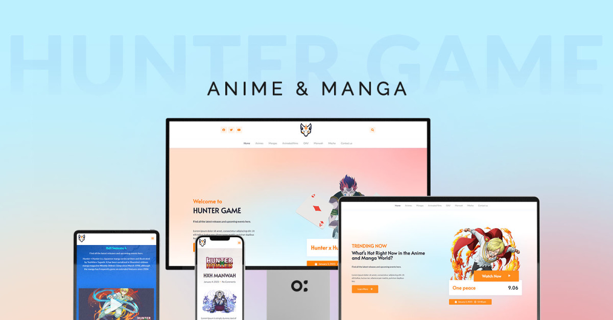 WordPress Elementor Kit ile Anime ve Manga Web Sitesi