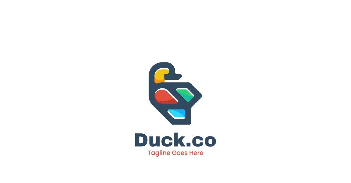 Duck Simple Mascot Logo Style 3 #308105 - TemplateMonster