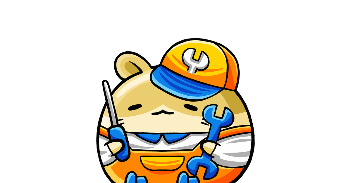 Cute Hamster Mechanic Cartoon #308268 - TemplateMonster