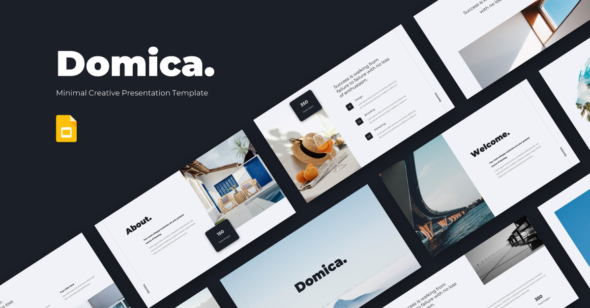 Domica - Minimal Pitch Deck Google Slide Template
